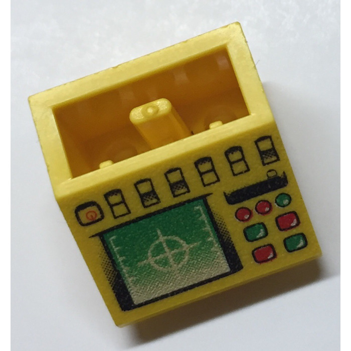 LEGO Yellow Slope 2 x 2 (45°) Inverted with Radar with Flat Spacer ...