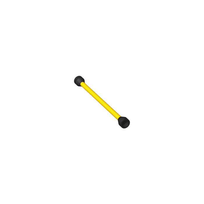 LEGO Yellow Spiral Tube with Flange with Rounded Black Ends (6211 / ...