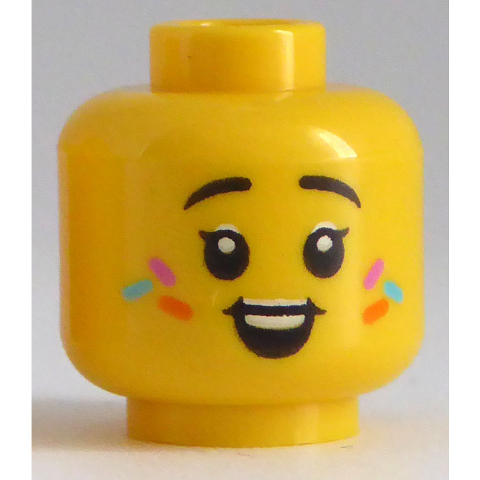 LEGO Yellow Sugar Fairy Minifigure Head with Sprinkles on Cheeks (3626 ...