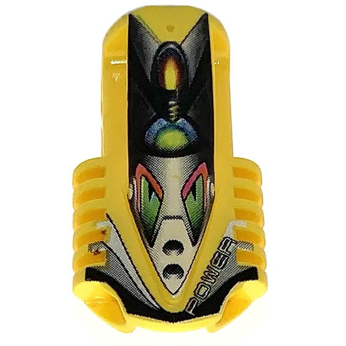 LEGO Yellow Technic Block Connector with Curve with 'RoboRider Power ...