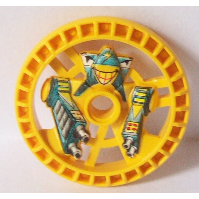 LEGO Yellow Technic Disk 5 x 5 with Crab with Stun Guns (32359 / 84032 ...
