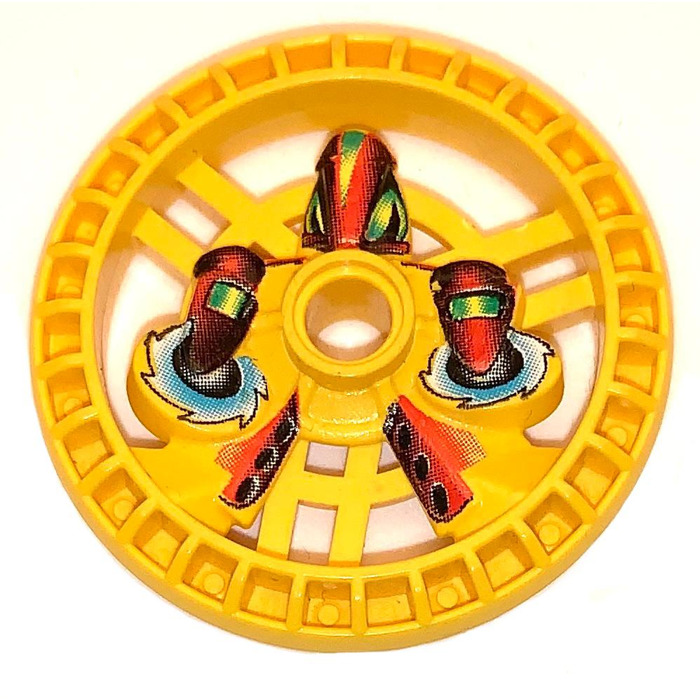 LEGO Yellow Technic Disk 5 x 5 with Crab with two Saws (32350 / 84030 ...