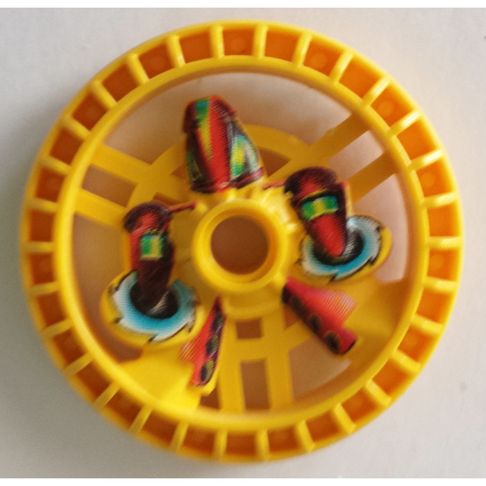 LEGO Yellow Technic Disk 5 x 5 with Crab with two Saws (32350 / 84030 ...