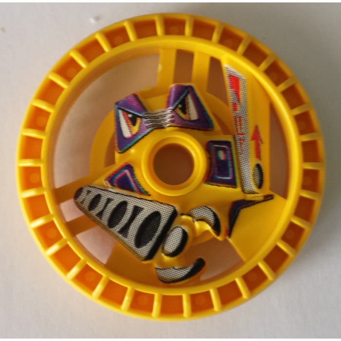 LEGO Yellow Technic Disk 5 x 5 with Grab RoboRider Talisman (32363 / ...
