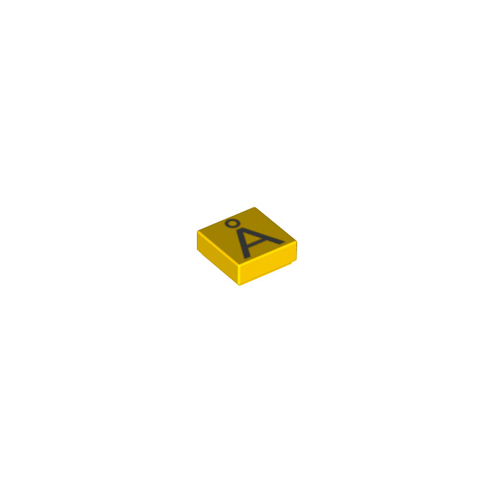 LEGO Tile 1 x 1 with Letter "Å" with Groove (13438 / 51484) | Brick Owl