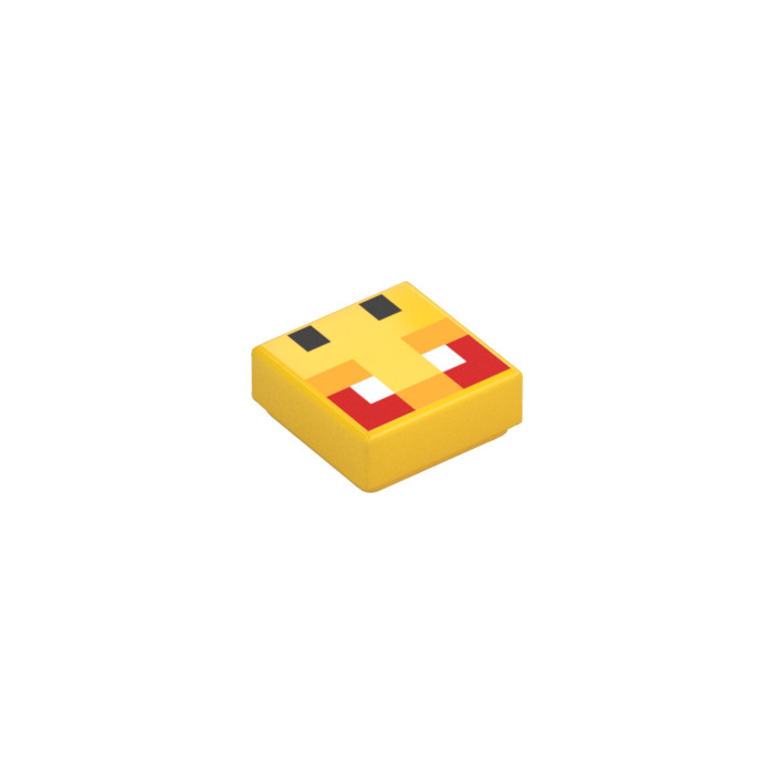 LEGO Tile 1 x 1 with Minecraft Angry Bee Face with Groove (3070 / 76970 ...