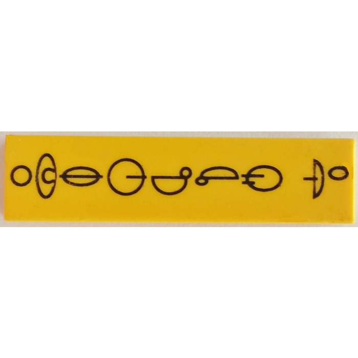 LEGO Tile 1 x 4 with Star Wars Naboo Symbols (2431 / 83820) | Brick Owl