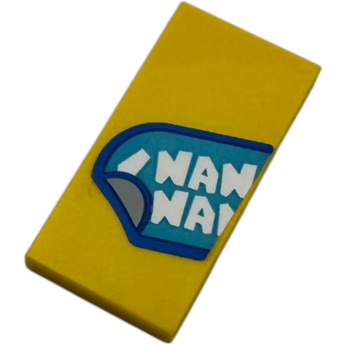 LEGO Yellow Tile 2 x 4 with 'NAN NAN' Sticker (87079) | Brick Owl ...