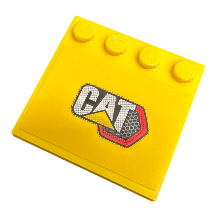 LEGO Tile 4 x 4 with Studs on Edge with 'CAT' logo Sticker (6179 ...