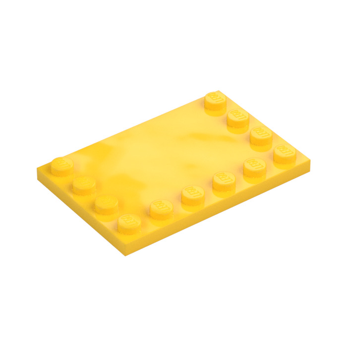 LEGO Yellow Tile 4 x 6 with Studs on 3 Edges (6180) | Brick Owl