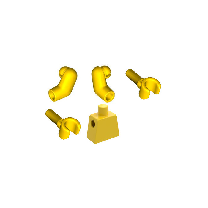 LEGO Yellow Torso with Arms and Hands (73403 / 76382) | Brick Owl ...