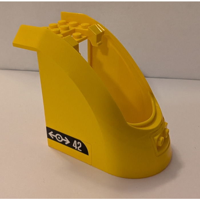 LEGO Yellow Train Front with Train logo and "42" Sticker (37493 ...