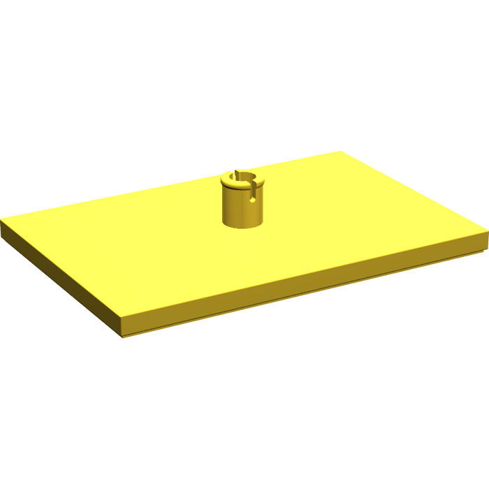 LEGO Yellow Train Plate 4 x 6 Bogie without Reinforcement (4025 / 18626 ...
