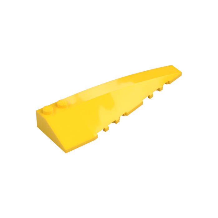LEGO Yellow Wedge 10 x 3 x 1 Double Rounded Right (50956 / 118557 ...