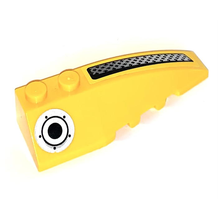 LEGO Yellow Wedge 2 x 6 Double Right with Silver Fuel Intake and Silver ...