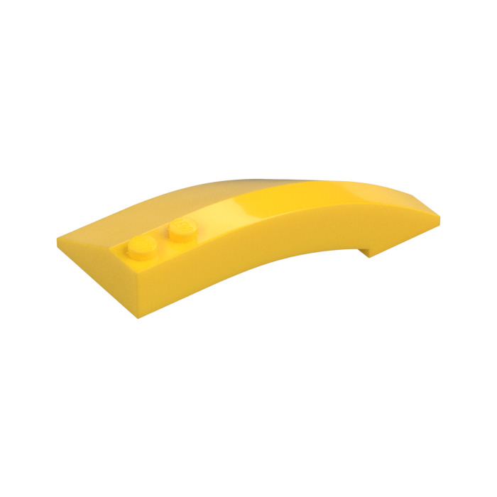 LEGO Yellow Wedge 3 x 8 x 2 Curved Left (41750 / 42020) | Brick Owl ...