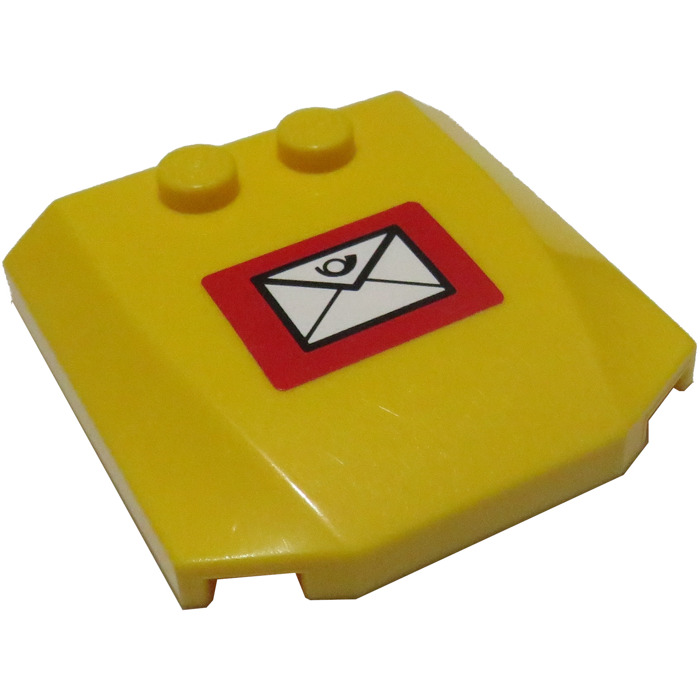 LEGO Wedge 4 x 4 Curved with Envelope Sticker (45677) | Brick Owl ...