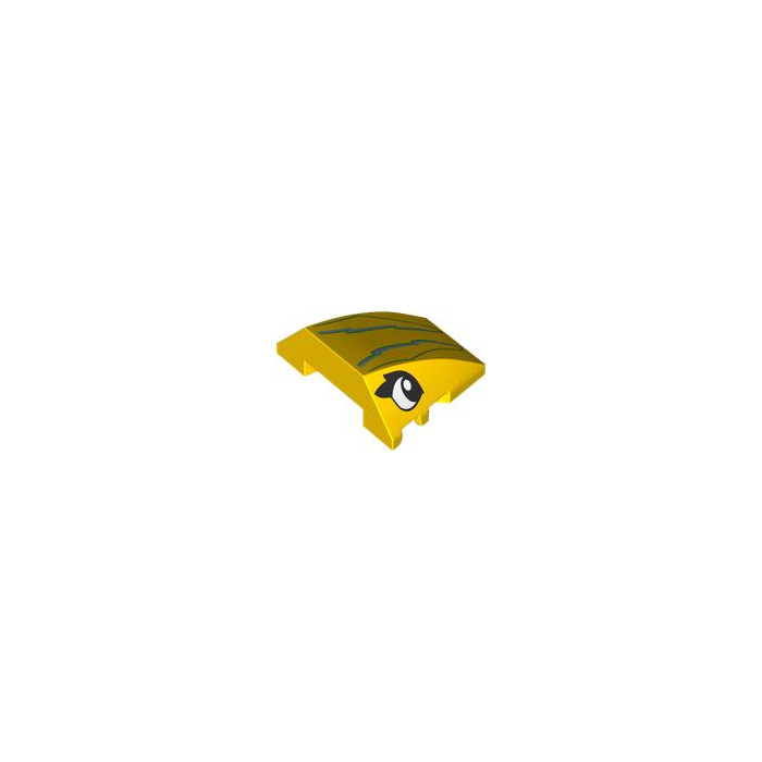 LEGO Yellow Wedge Curved 3 x 4 Triple with Eye and Lines (64225 ...