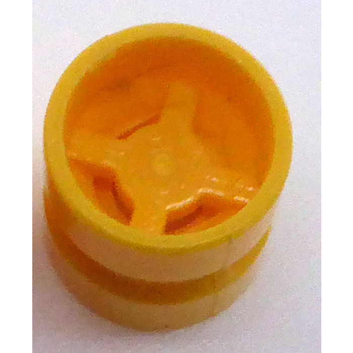 LEGO Yellow Wheel Rim Ø8 x 9 (Notched Hole, Reinforced Back) (74967 ...