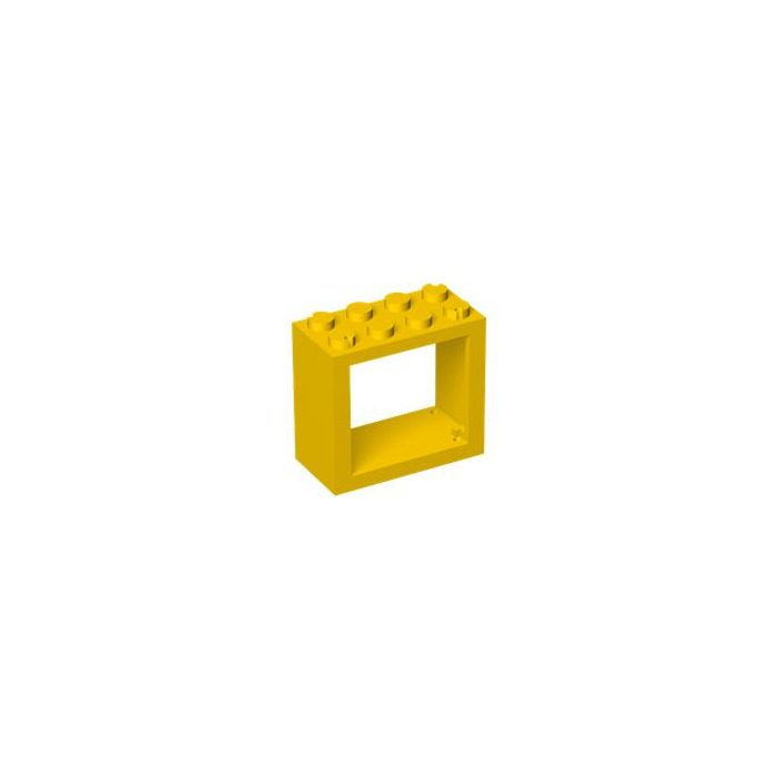 LEGO Yellow Window 2 x 4 x 3 with Rounded Holes (4132) | Brick Owl ...