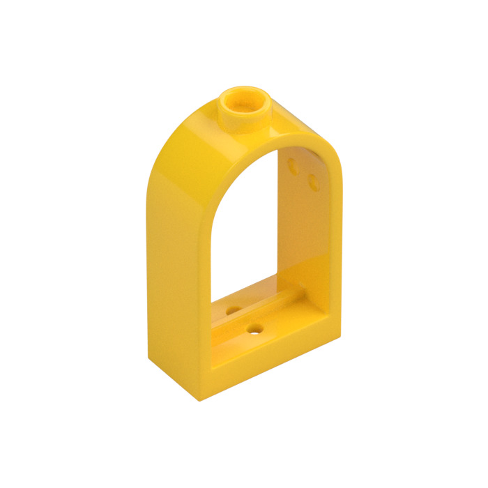 LEGO Yellow Window Frame 1 x 2 x 2.7 with Rounded Top (30044) | Brick ...