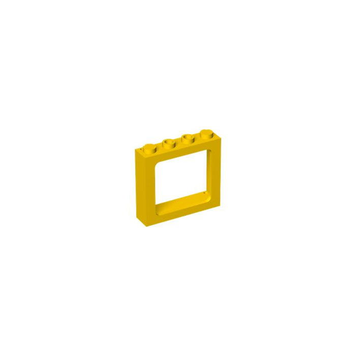LEGO Yellow Window Frame 1 x 4 x 3 (center studs hollow, outer studs ...
