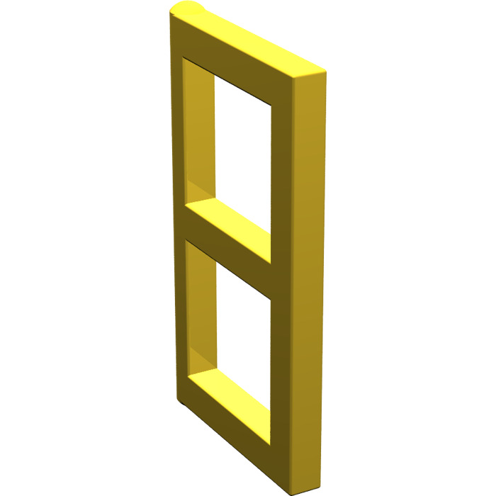 LEGO Yellow Window Pane 1 x 2 x 3 without Thick Corners (3854) | Brick ...