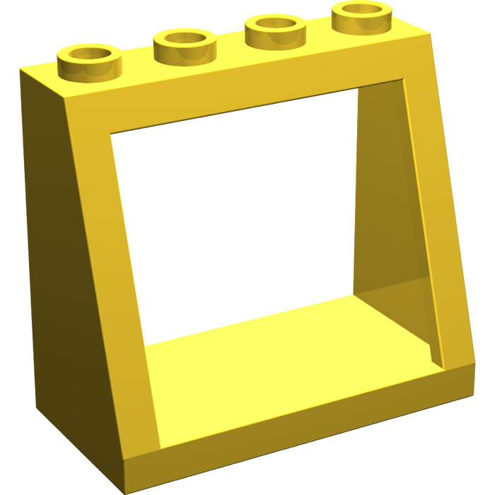 LEGO Yellow Windscreen 2 x 4 x 3 Frame with Solid Studs (2352) | Brick ...