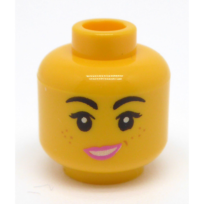 LEGO Yellow Wyldstyle with Folded Hood (Open Mouth) Minifigure Head ...