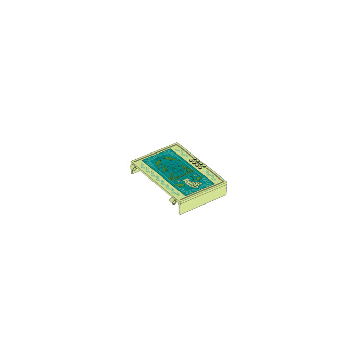 LEGO Yellowish Green Book Cover Half with Hinges and Compartment with ...