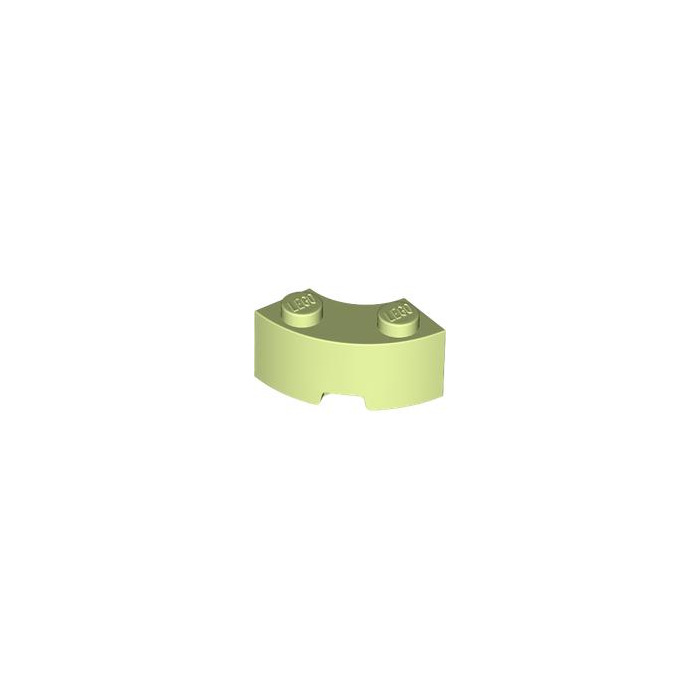 LEGO Yellowish Green Brick 2 x 2 Round Corner with Stud Notch and ...