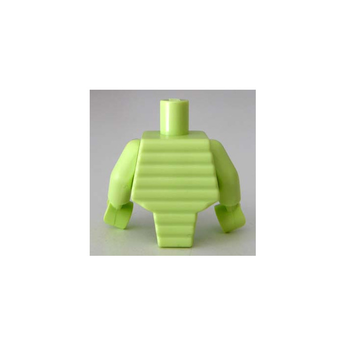 LEGO Yellowish Green Short Torso with Ridged Armor with Black Swirl ...