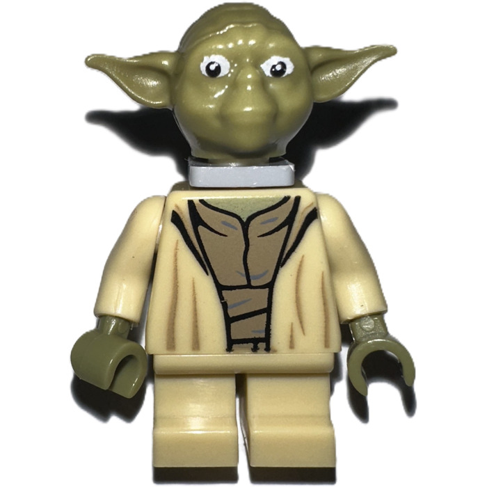 LEGO Yoda with Olive Green Skin and Large Robe Creases with Neck ...