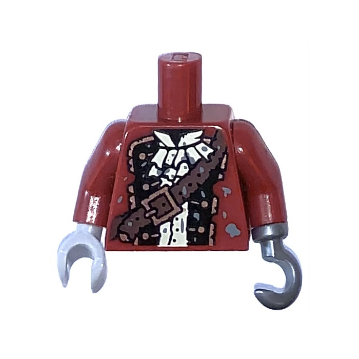 LEGO Zombie Pirate Minifig Torso with Dark Red Arms (973 / 10895 ...