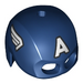 LEGO Dark Blue Captain America Helmet with White "A" and Wings (Black ...