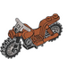 LEGO Motorcycle Cruiser with Medium Stone Gray Wheels and Handlebars ...