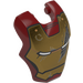 LEGO Iron Man Visor with Gold Face, White Eyes, and Battle Damage ...