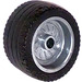LEGO Flat Silver Wheel Rim Ø18 x 12 with Axle Hole with Tire Ø24 x 12 ...