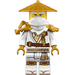 LEGO Master Wu with White Robe and Dragon Shoulder Armor Minifigure ...
