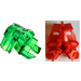 LEGO Red Bionicle Head Connector Block with Transparent Green Eye ...