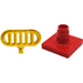 LEGO Radar Antenna Assembly with Red Base (4376) | Brick Owl