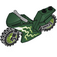 LEGO Dark Green Motorcycle Sport Bike with Lime Wheels, Black Frame ...
