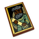 LEGO Tile 2 x 3 with wizard with grey hair and sand green cloak and ...