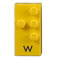 LEGO Yellow Brick 2 x 4 Braille with "W" (69420) | Brick Owl - LEGO ...
