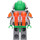 LEGO Aaron with Silver Visor and Armor with 2 Clips and Towballs ...