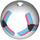 LEGO Ball with Stud Holder with Black, Coral and Medium Azure Shapes ...