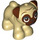 LEGO Dog - Pug (Small) with Brown Face and Eyes Looking Up (24111 / ...