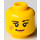 LEGO Female Head with Black Eyebrows and Smile with Teeth (3626 ...