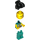 LEGO Musician with Dark Turquoise Outfit and Top Knot Bun (Singing ...