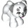 LEGO White Dog - Pug (Small) with Gray Ears and Spots (24111 / 107412 ...